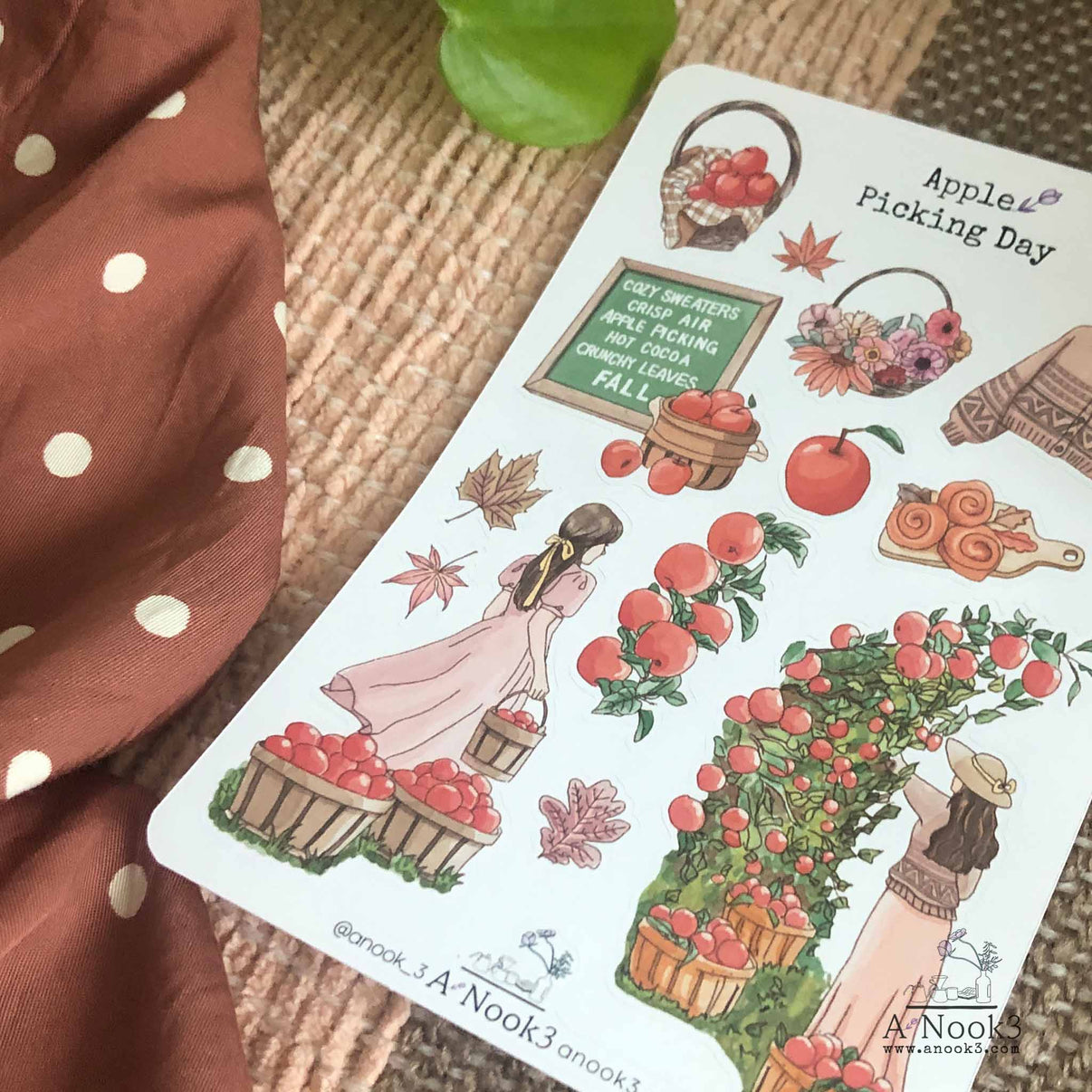 Apple Picking Day Stickers for Art Journal – ANOOK3