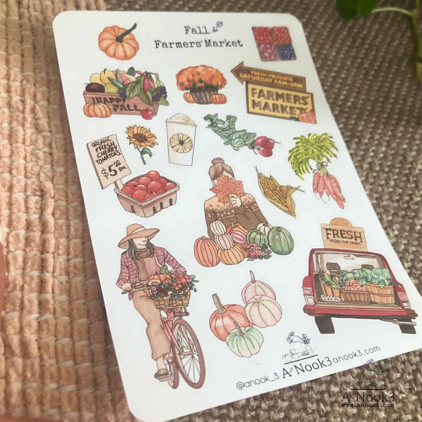 Fall Farmers Market Stickers for Bullet Journal – ANOOK3