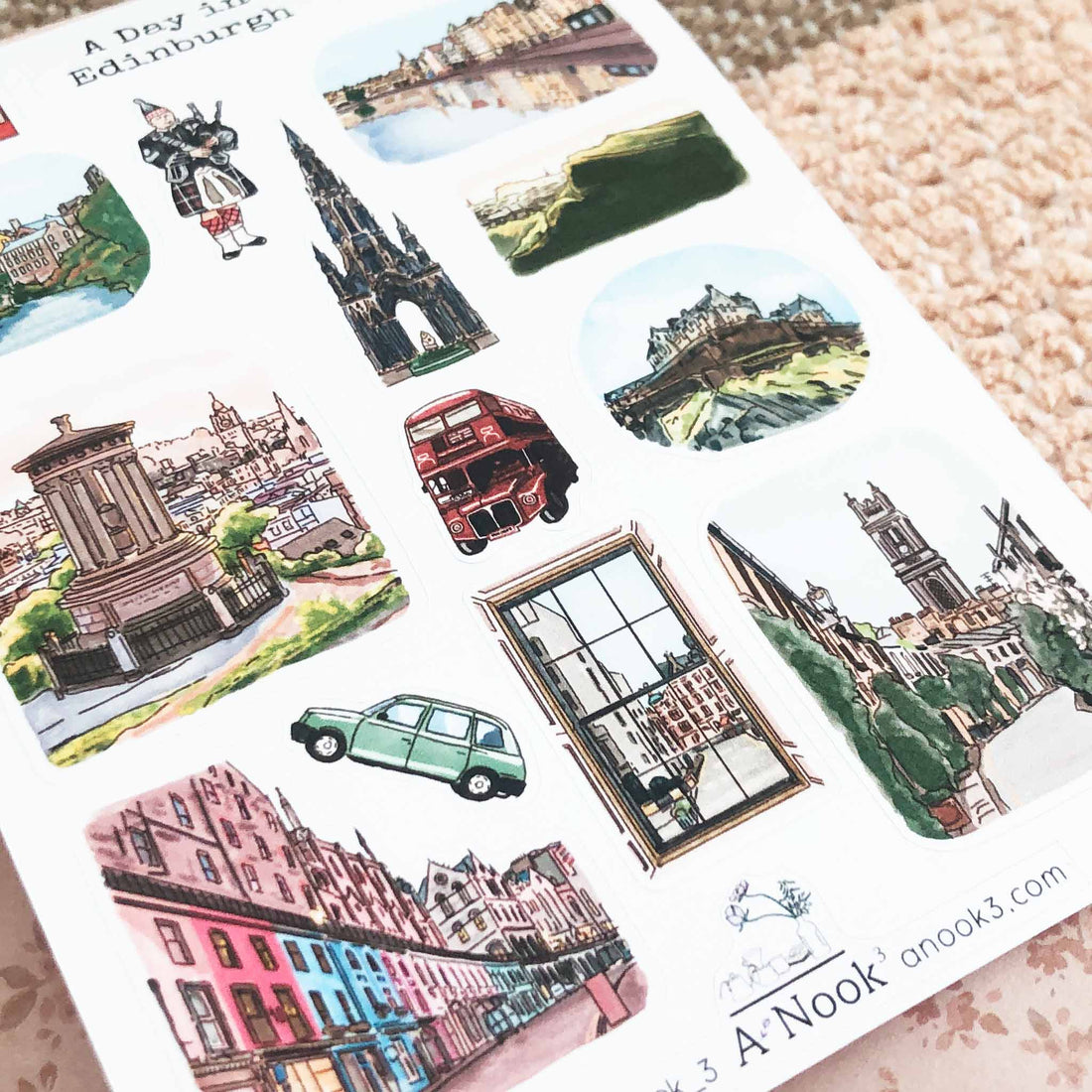 Edinburgh Sticker for Travel Journal – ANOOK3