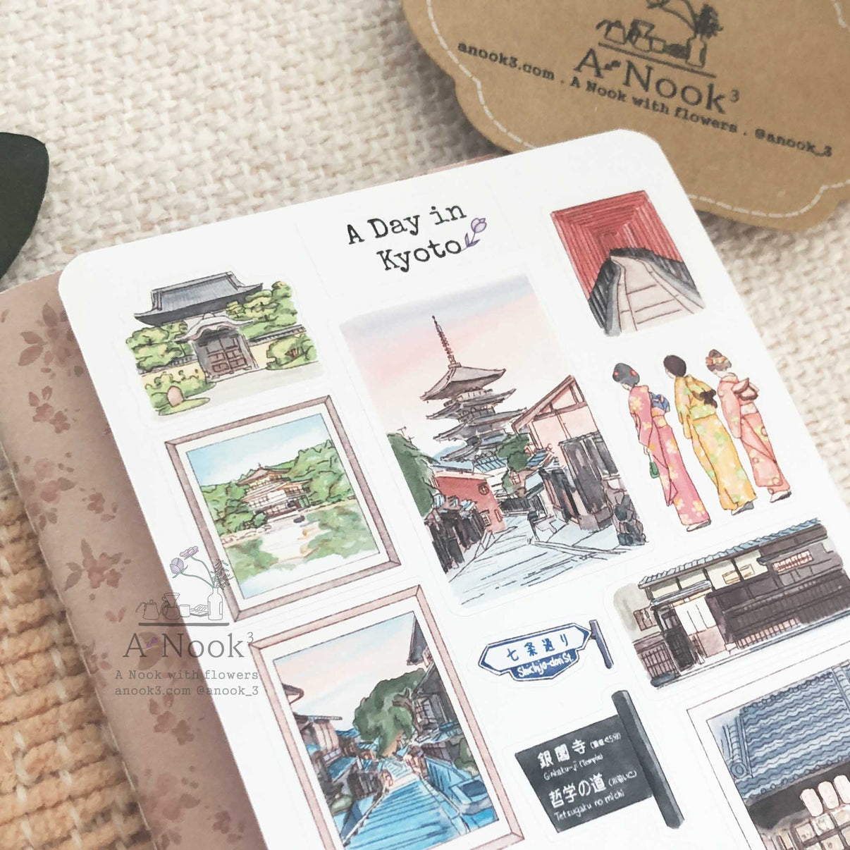 Kyoto Japan Sticker for Travel Journal – ANOOK3